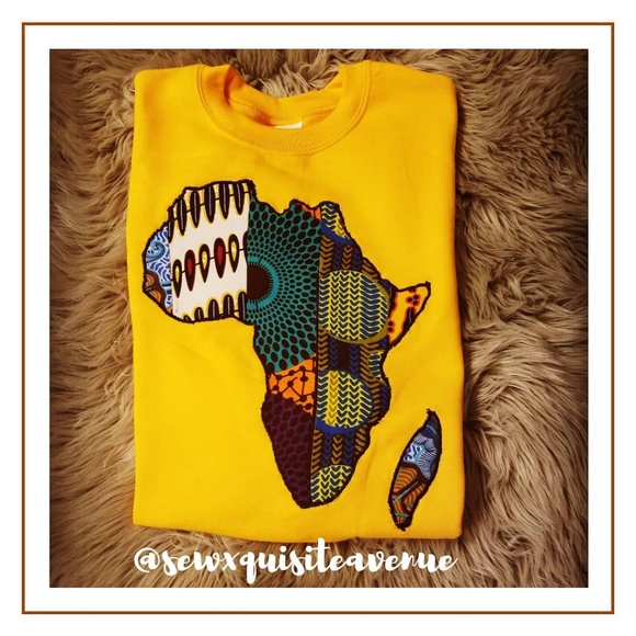 Gildan | Tops | Multiankara African Map Inscribed Sweatshirts | Poshmark